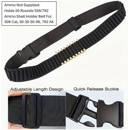 Authentic Bullet Belt - Holds 50 Rounds with 32 Fake Rounds – Ronjo's ...